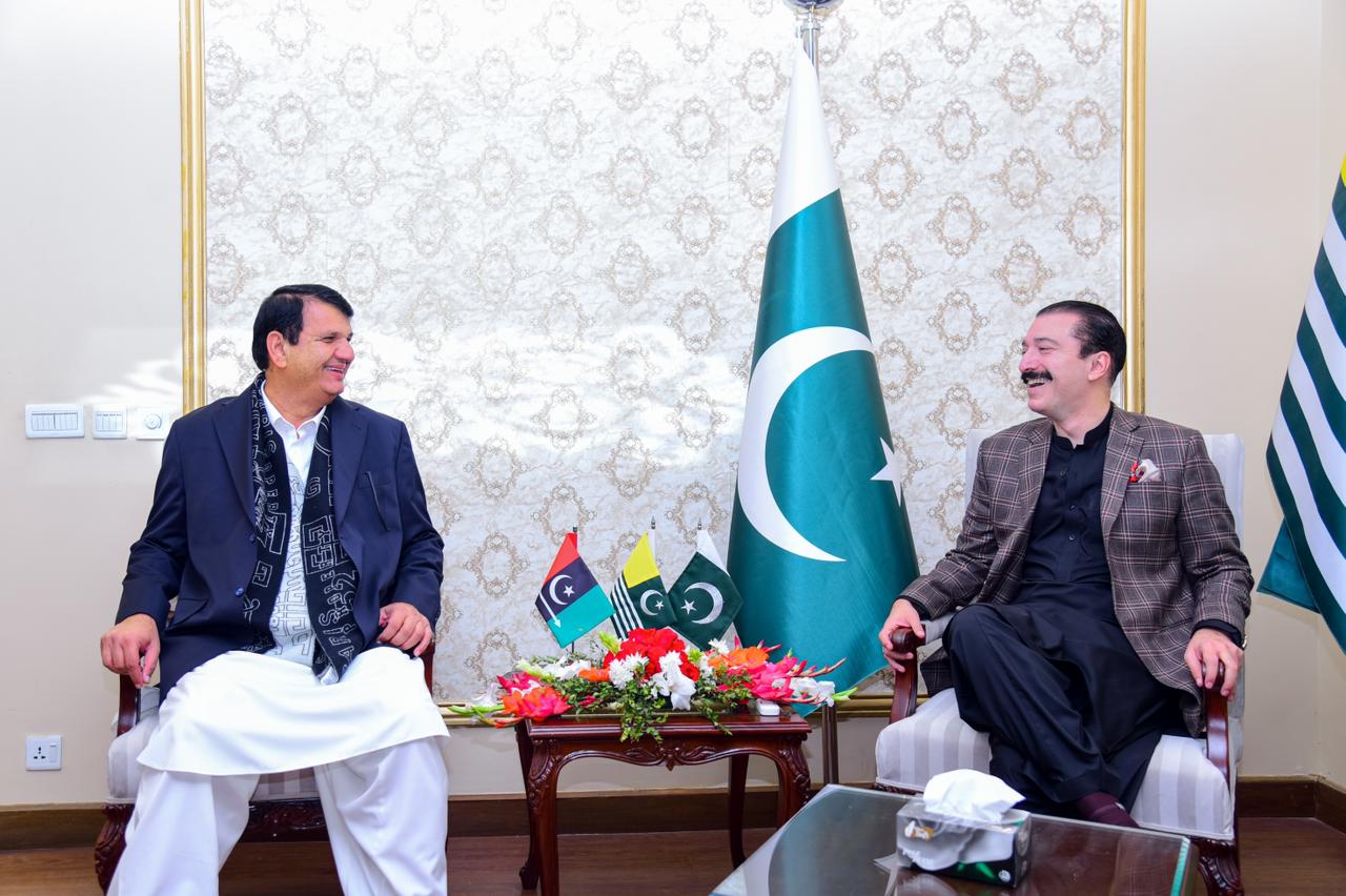 Prime Minister of Azad Jammu and Kashmir Faisal Mumtaz Rathore and ...